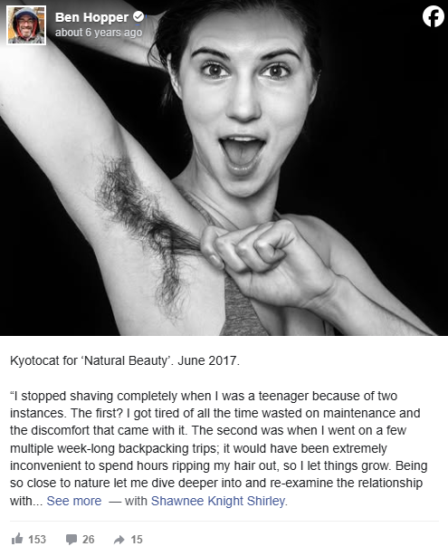 Daring photo series challenges female body hair standards